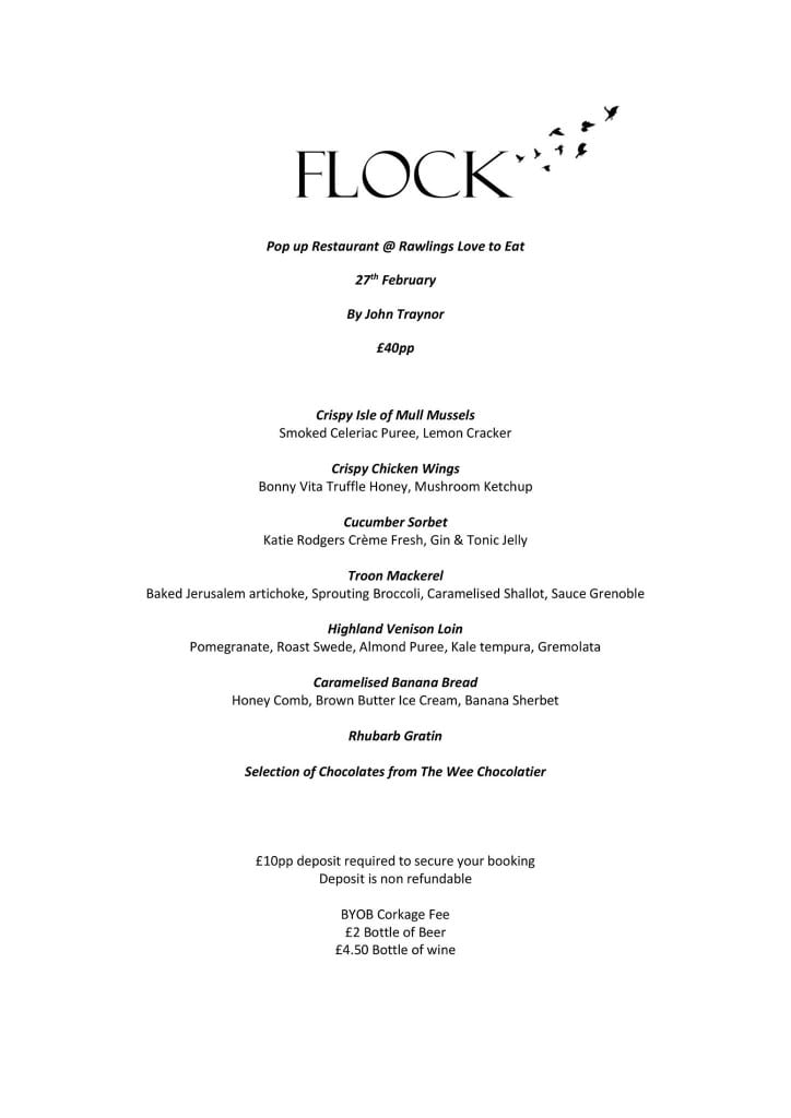 Event: One night only at Rawlings Love to Eat • Foodie Explorers | UK ...