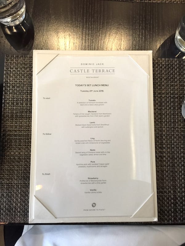 Restaurant feature: Castle Terrace, Edinburgh, *CLOSED* • Foodie Explorers