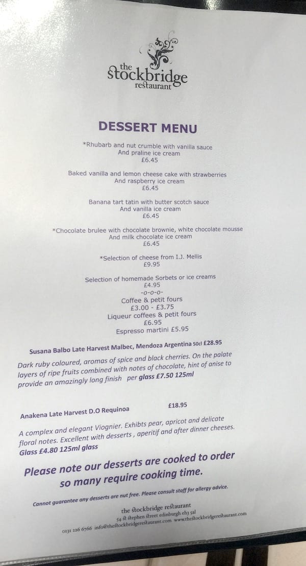 Restaurant Review: The Stockbridge Restaurant, 54 St Stephen St ...