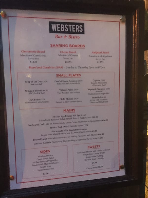 Bar Review: Websters Bar & Bistro, Websters Theatre, 615 Great Western ...