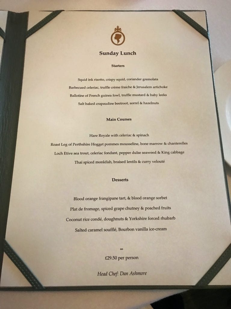 Food Review: Sunday Lunch at The Pompadour, Edinburgh • Foodie Explorers