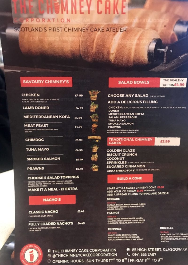 The Chimney Cake Corporation, Glasgow • Foodie Explorers