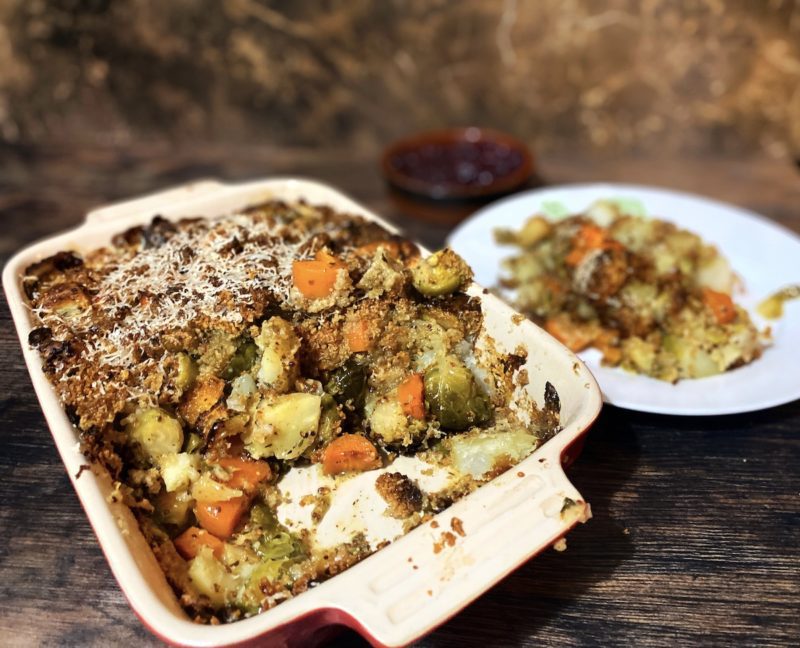 Roasted Vegetable Winter Crumble Recipe • Foodie Explorers