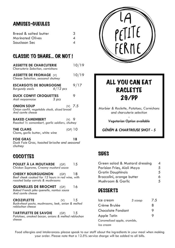 Unlimited Raclette in London at La Petite Ferme • Foodie Explorers | UK ...