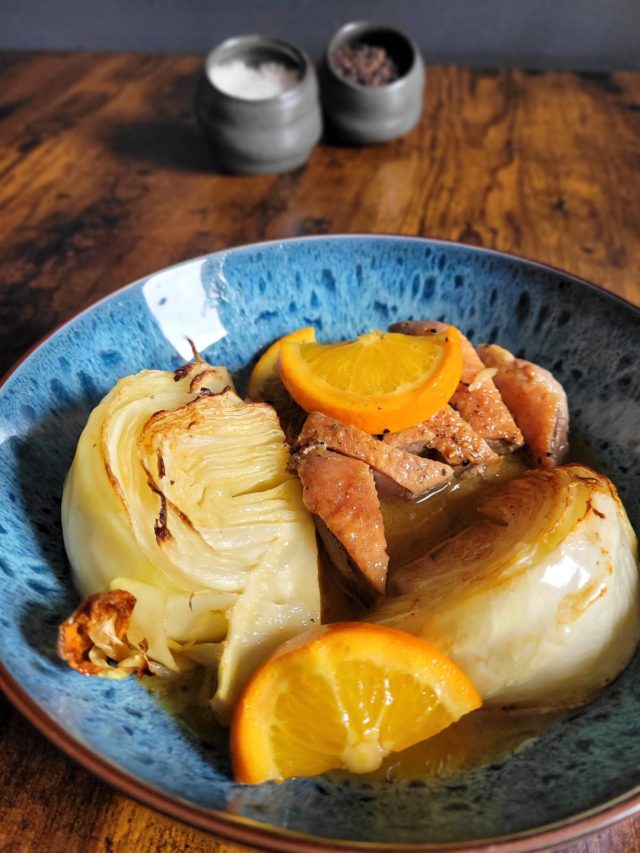 Duck breast with orange and cabbage recipe • Foodie Explorers