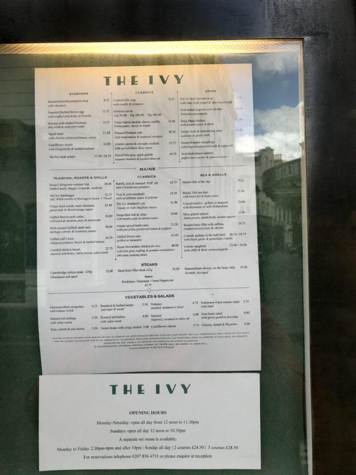 The Ivy, West Street, London • Foodie Explorers