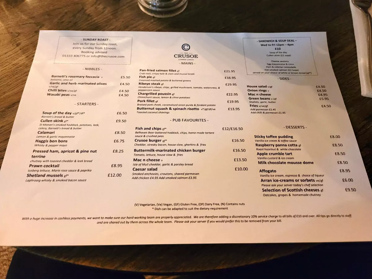 Review of The Crusoe in Lower Largo • Foodie Explorers