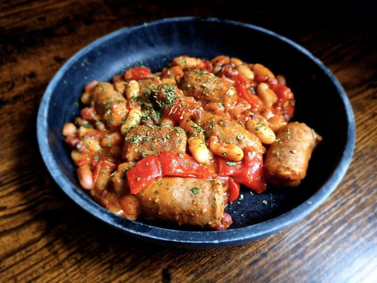 Recipe for Autumn Stew - Merguez Sausage, tomato and bean stew • Foodie ...